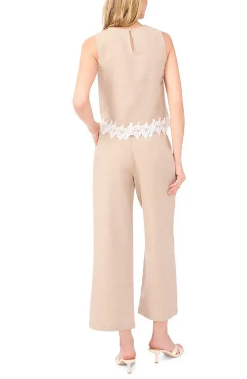 CECE DUPRAZ Tie Waist Wide Leg Ankle Pants