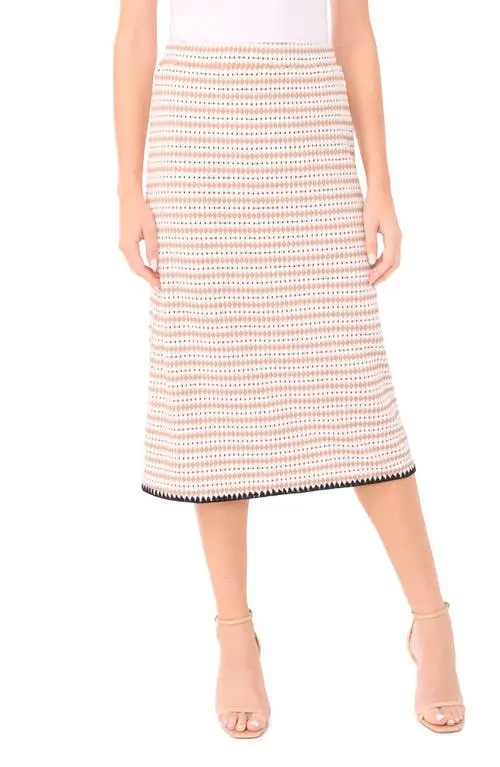 CECE DUPRAZ Crochet Trim Knit Midi Skirt - Toffee