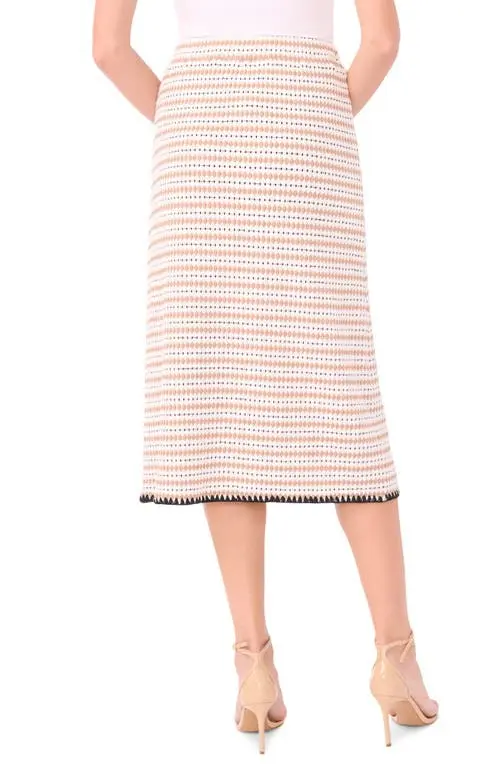 CECE DUPRAZ Knit Midi Skirt With Crochet Trim