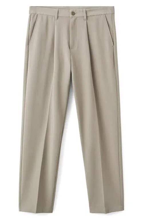 Mango Pleated Fluid Straight Leg Pants