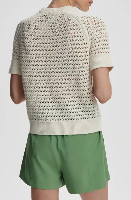 Varley Alva Crochet Knit Top