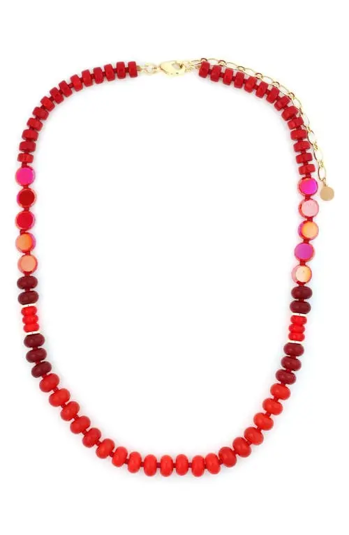 PANACEA Stone Stand Necklace - Red