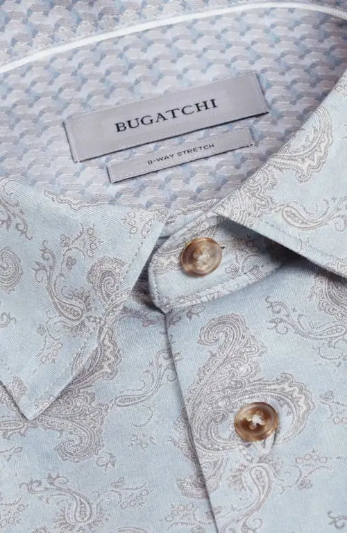 Bugatchi Jimmy Ooohcotton® Paisley Button-up Shirt - Seafoam