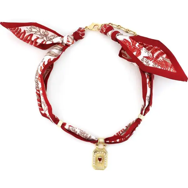 PANACEA Scarf Necklace - Red
