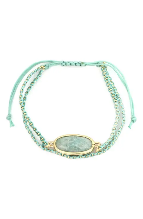 PANACEA Amazonite Slider Bracelet - Green