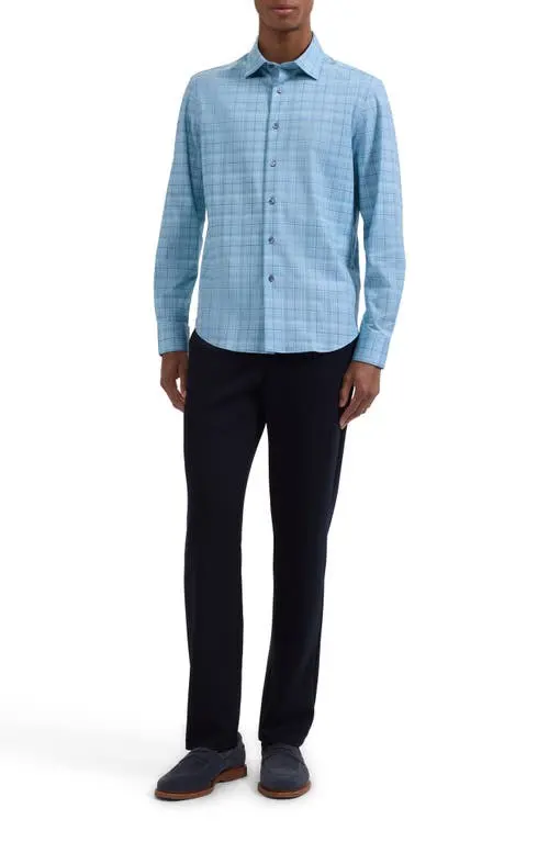 Bugatchi Jimmy Ooohcotton® Plaid Button-up Shirt - Teal