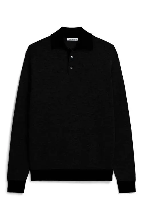 ASHWORTH GOLF Extrafine Merino Birdseye Polo
