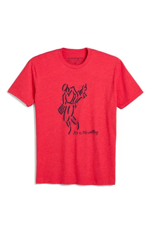 ASHWORTH GOLF Golfman Walking Tee - Red/navy