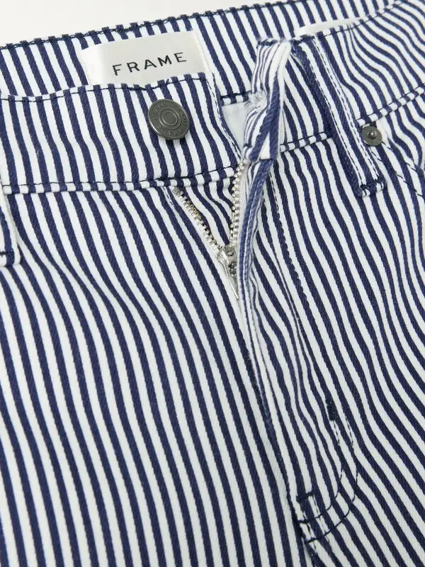 FRAME Le Slim Palazzo Striped Jeans - Blue