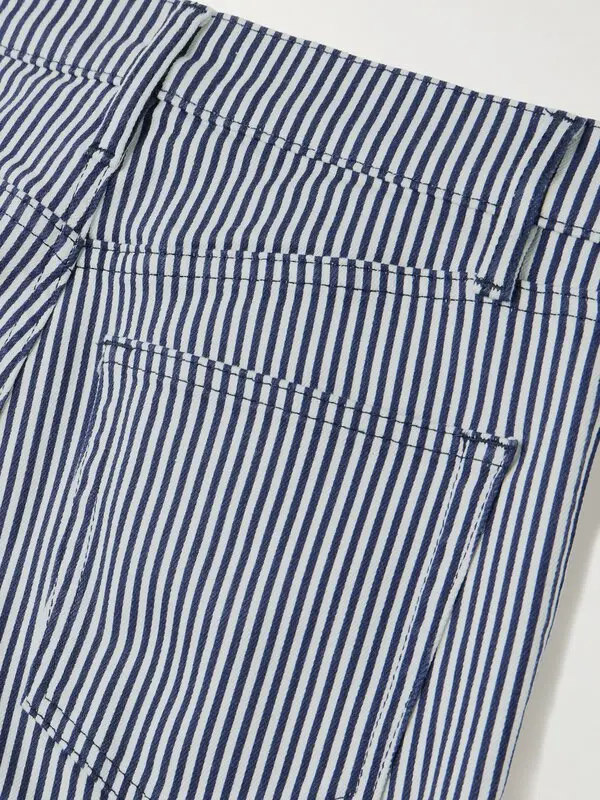 FRAME Le Slim Palazzo Striped Jeans - Blue