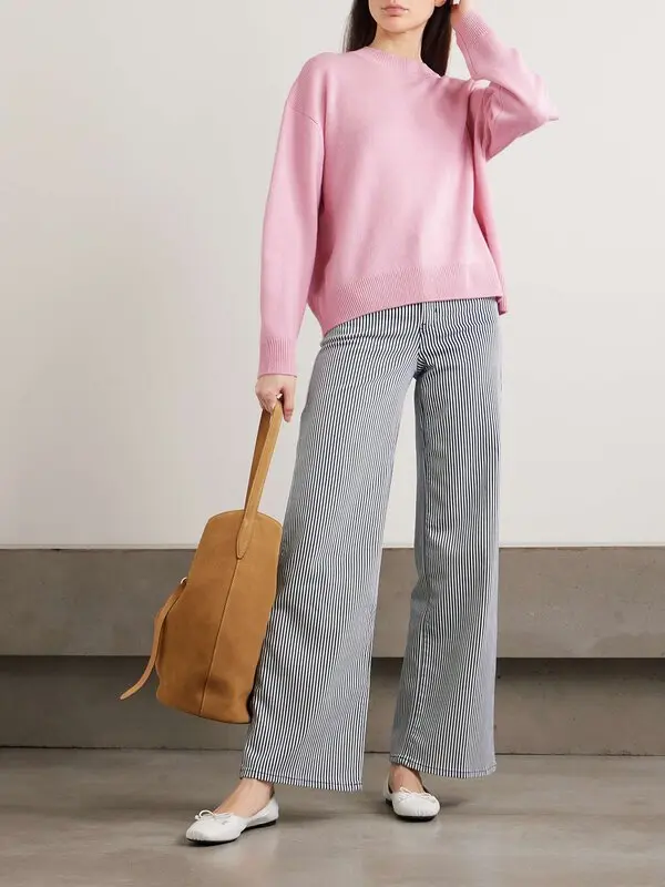 FRAME Le Slim Palazzo Striped Jeans