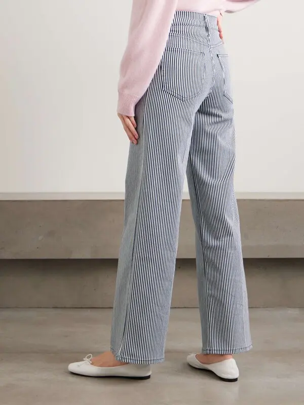 FRAME Le Slim Palazzo Striped Jeans
