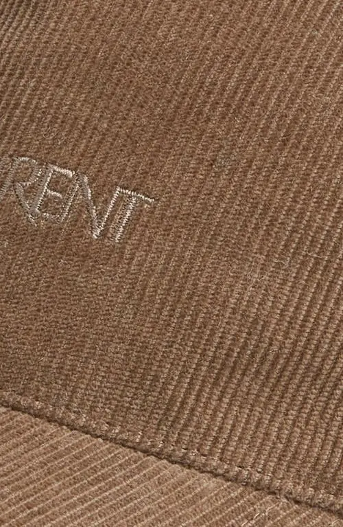 Saint Laurent Corduroy Baseball Cap - Khaki/gold