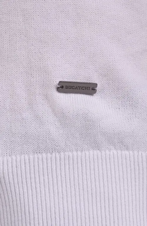 Bugatchi Quarter Zip Polo Sweater - Platinum