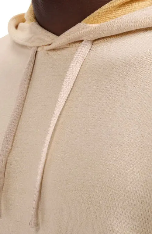 Bugatchi Cotton Knit Hoodie - Ivory