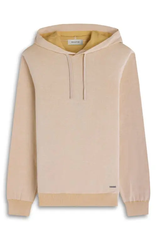 Bugatchi Cotton Knit Hoodie - Ivory