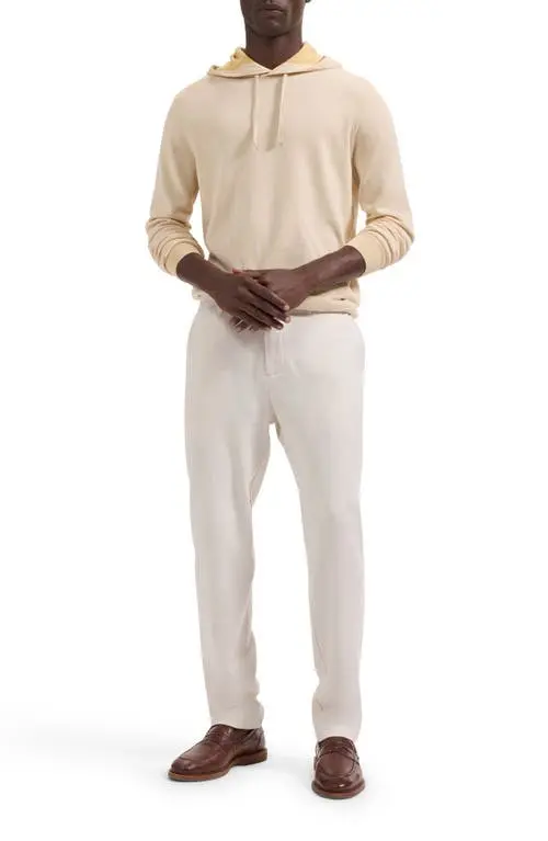 Bugatchi Cotton Knit Hoodie - Ivory