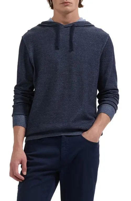 Bugatchi Cotton Hoodie Sweater - Navy