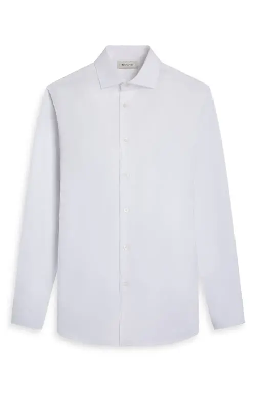 Bugatchi Axel Shaped Fit Stretch Cotton Button-up Shirt - White