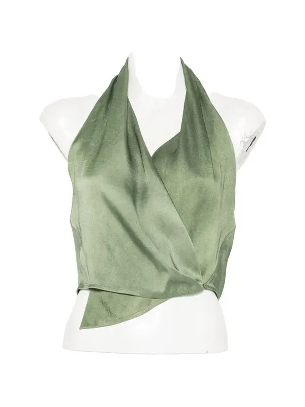 CORTANA Etna Linen And Cotton Top - Green