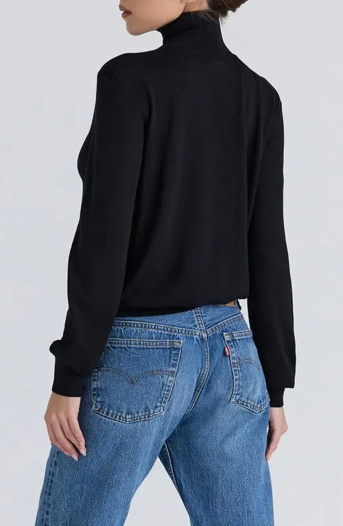 House Of Cb Angel Silk & Wool Blend Turtleneck Sweater