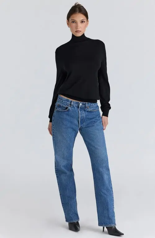 House Of Cb Angel Silk & Wool Blend Turtleneck Sweater