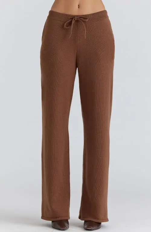 House Of Cb Chelsea Knit Pants - Chestnut