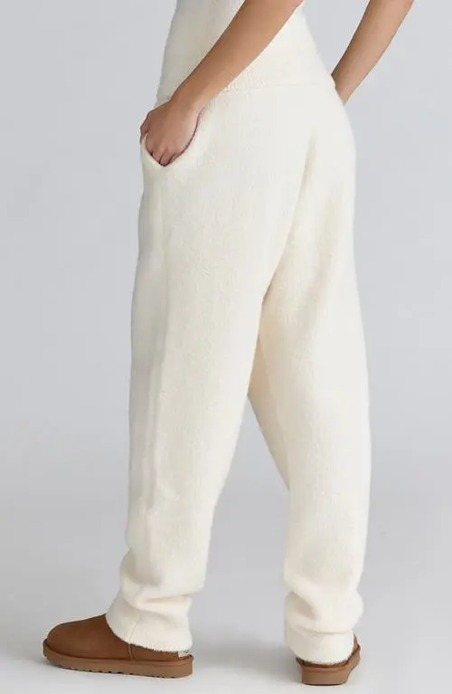 House Of Cb Geena Bouclé Knit Pants - Ivory
