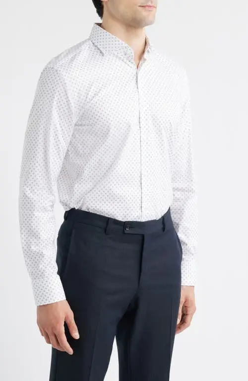 BOSS Hank Slim Fit Stretch Cotton Dress Shirt - White