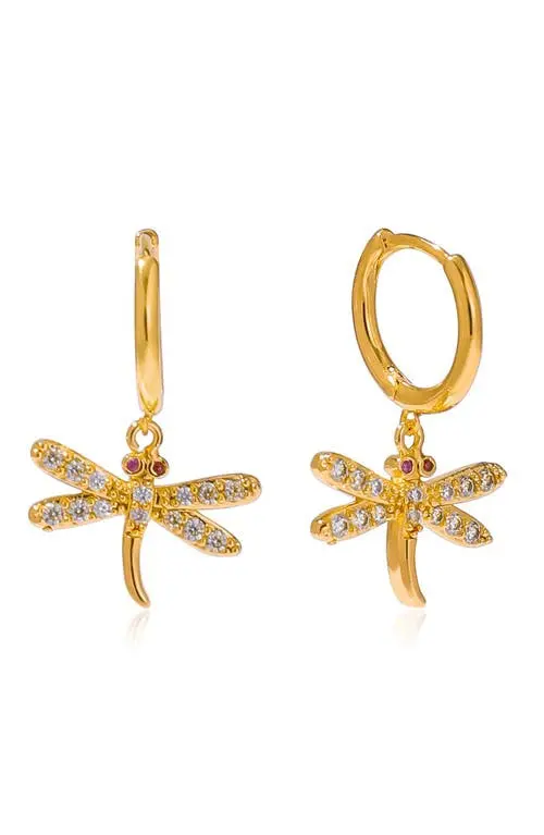 LA MENO Skimmer Shine Hoop Earrings - Gold