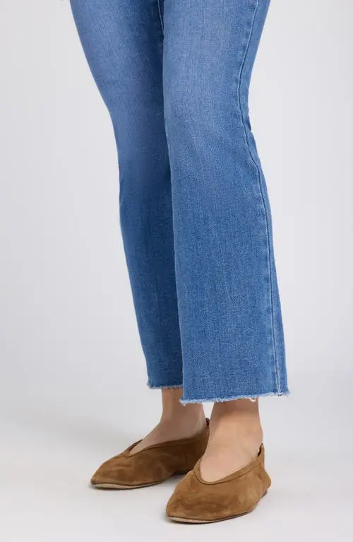 NYDJ Billie Frayed High Waist Ankle Mini Bootcut Jeans