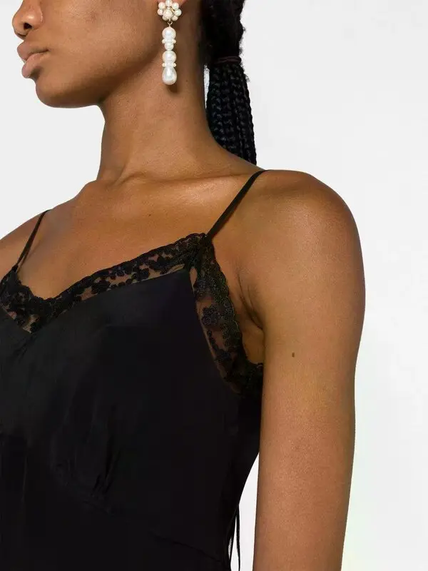 Simone Rocha Sleeveless Lace-hem Dress