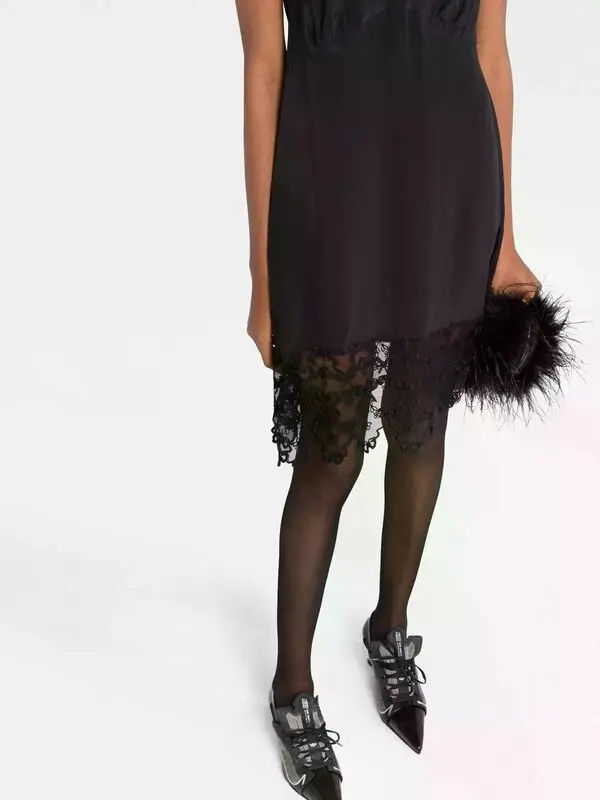 Simone Rocha Sleeveless Lace-hem Dress