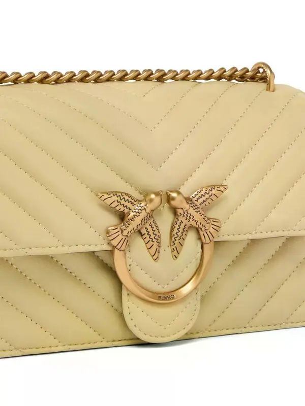 Pinko Mini Love Bag One Quilted Shoulder Bag - Neutrals