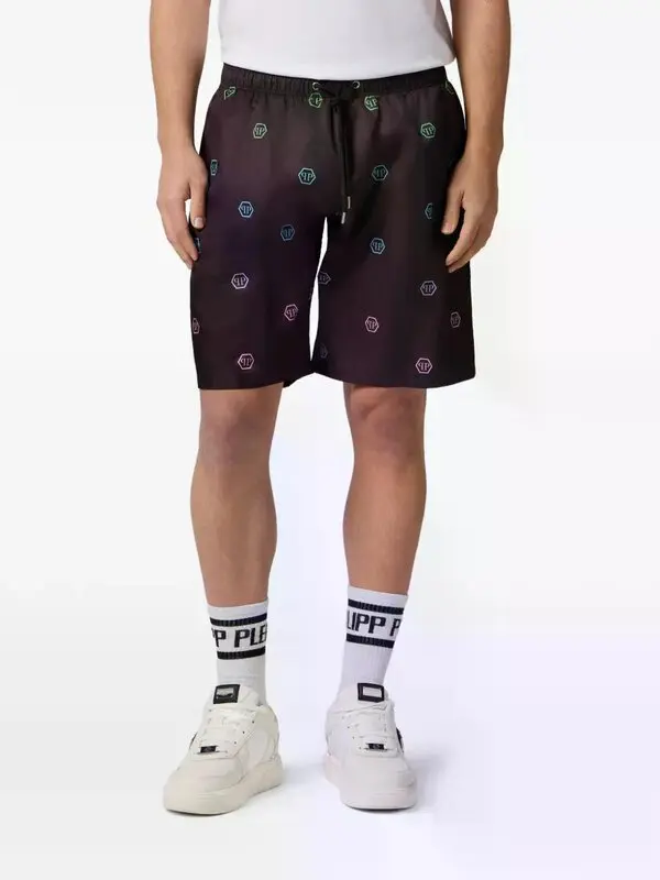 Philipp Plein Monogram Drawstring Shorts