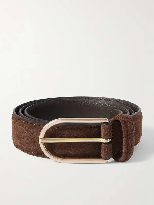 Anderson's 3cm Suede Belt - Brown
