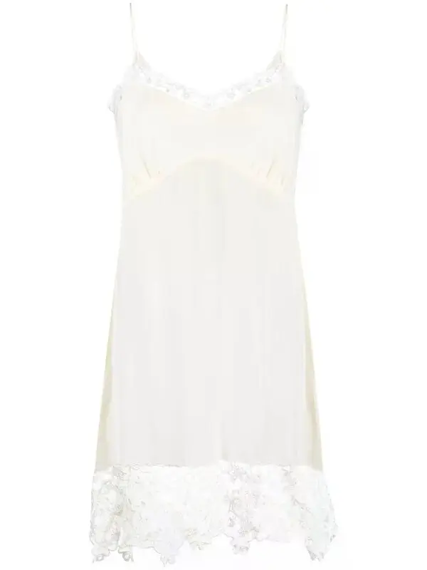 Simone Rocha Lace-trimmed Slip Dress - Neutrals