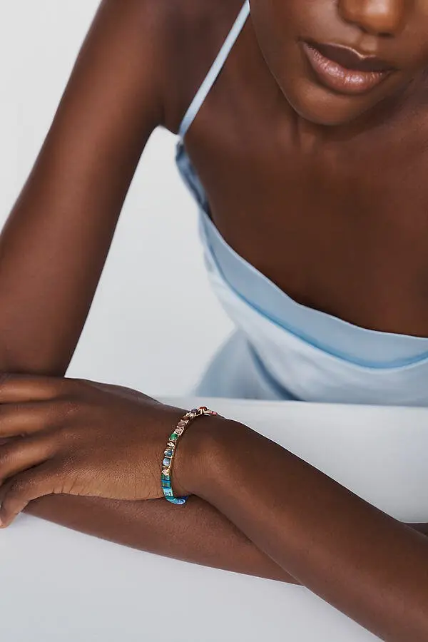 Anthropologie Beaded Bracelet - Neutral Pattern