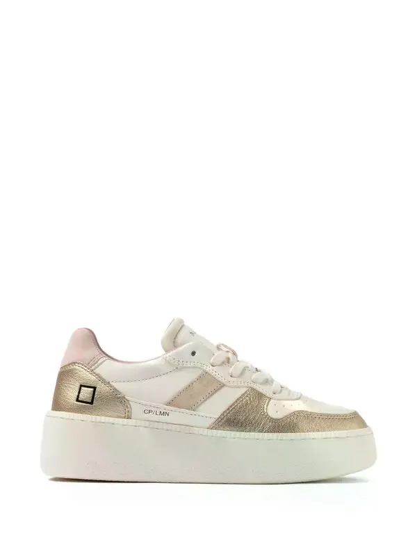 D.a.t.e. Court Platform Sneakers With Metallic Panelling