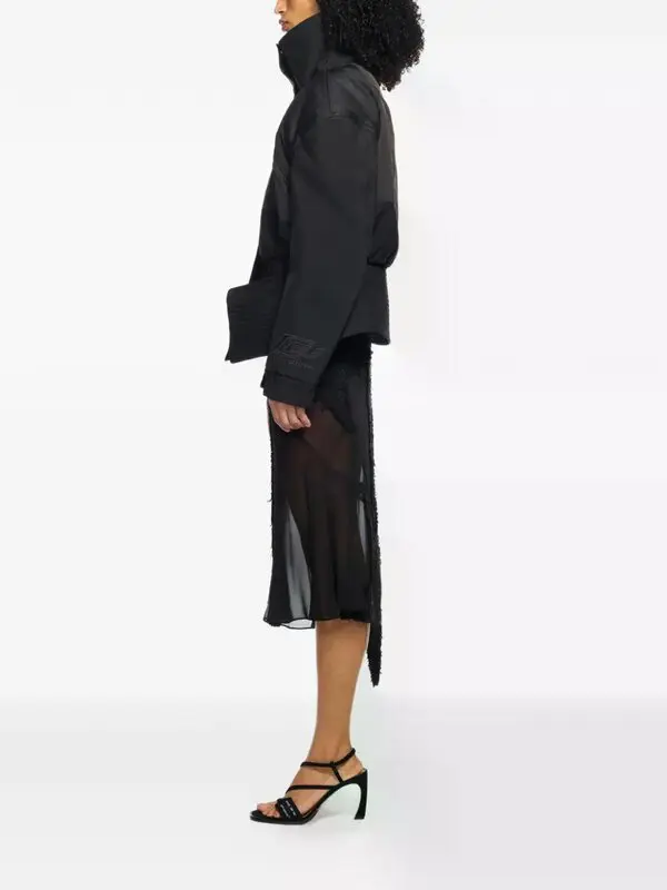 Off-White Tweed Star Midi Skirt
