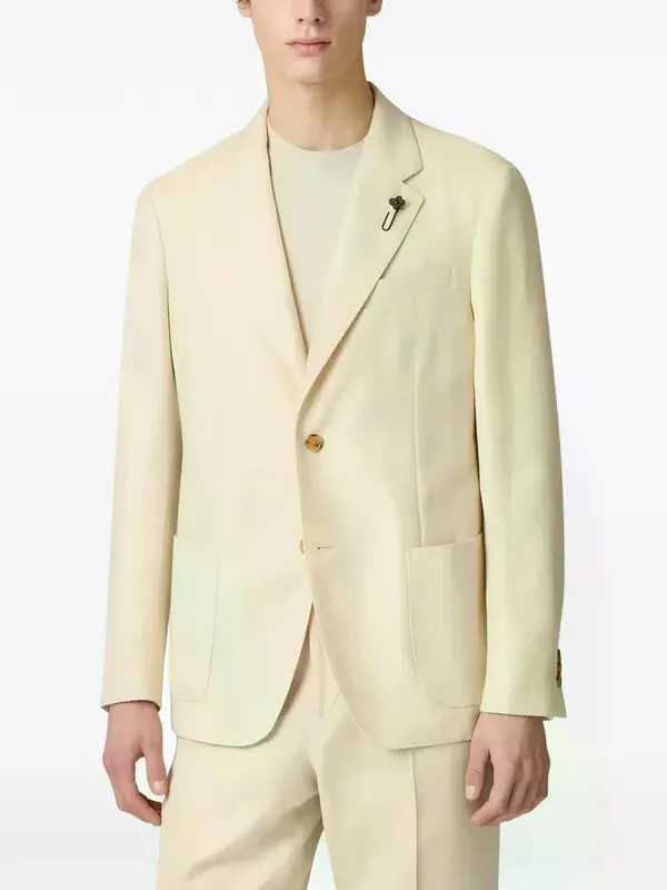 LARDINI Single-breasted Blazer - Neutrals