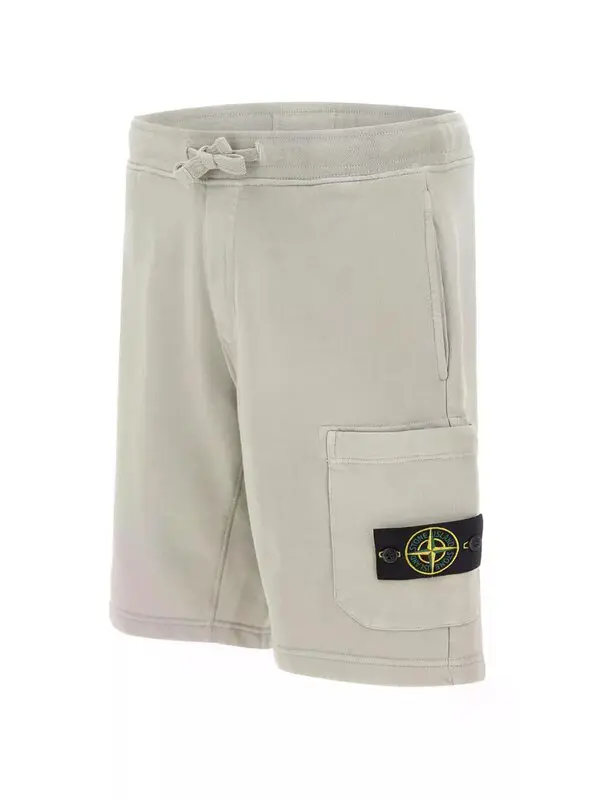 Stone Island Drawstring-fastening Cotton Shorts - Neutrals
