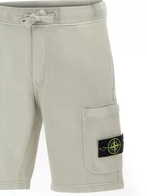 Stone Island Drawstring-fastening Cotton Shorts - Neutrals