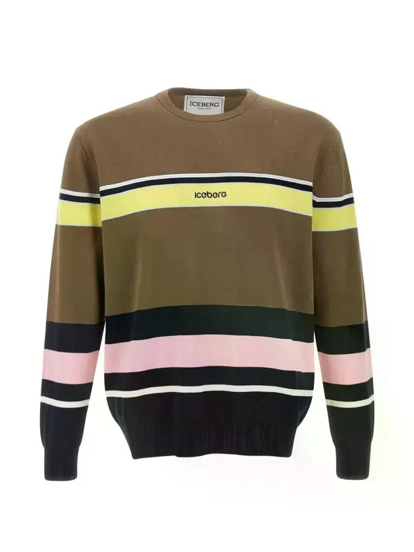 Iceberg Logo-embroidered Striped Sweater