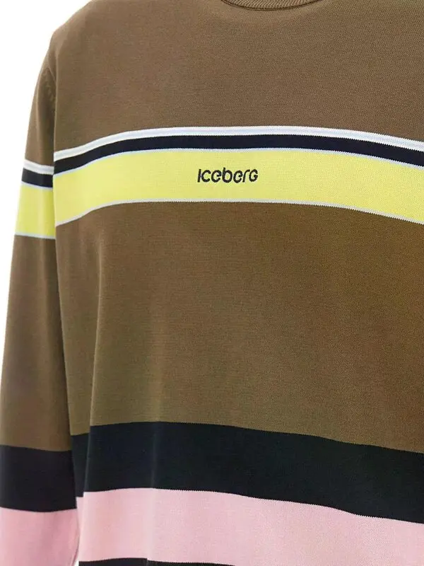 Iceberg Logo-embroidered Striped Sweater