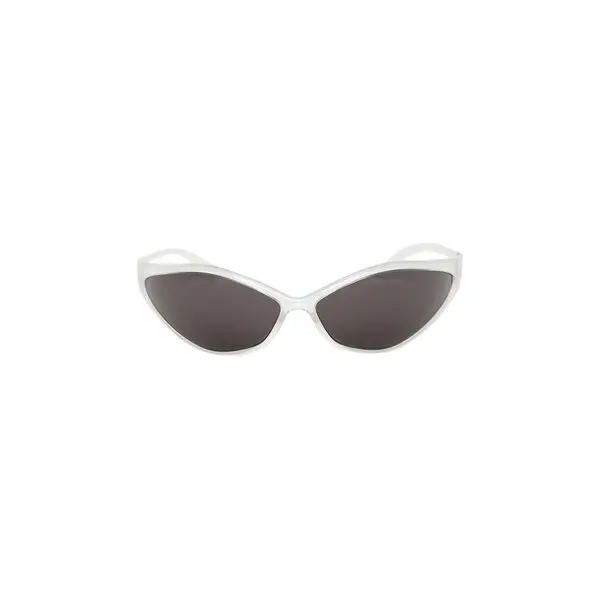 Balenciaga 90s Oval Sunglasses 'crystal - Silver
