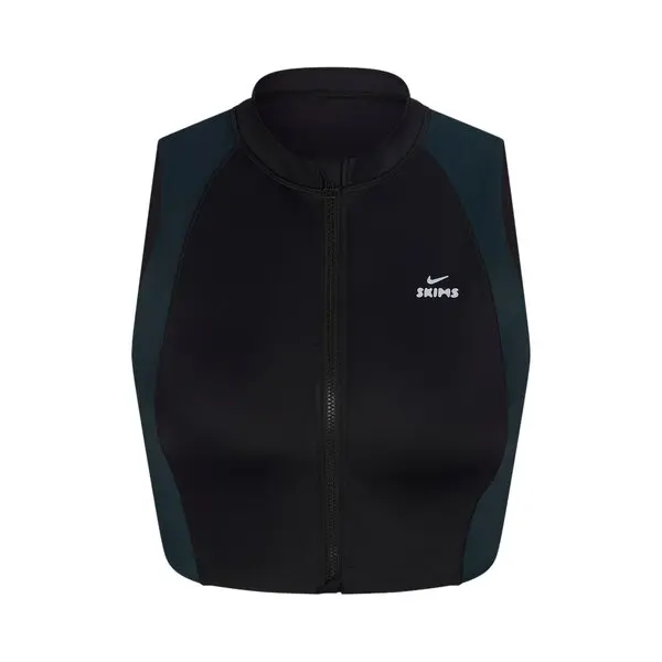NIKESKIMS Shine Front-zip Bra - Black
