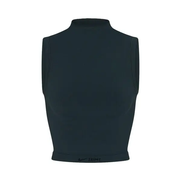 NIKESKIMS Vintage Seamless Mock-neck Long-line Bra