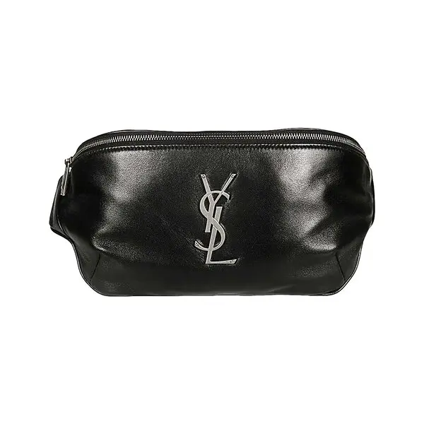 Saint Laurent Monogram Leather Belt Bag - Black