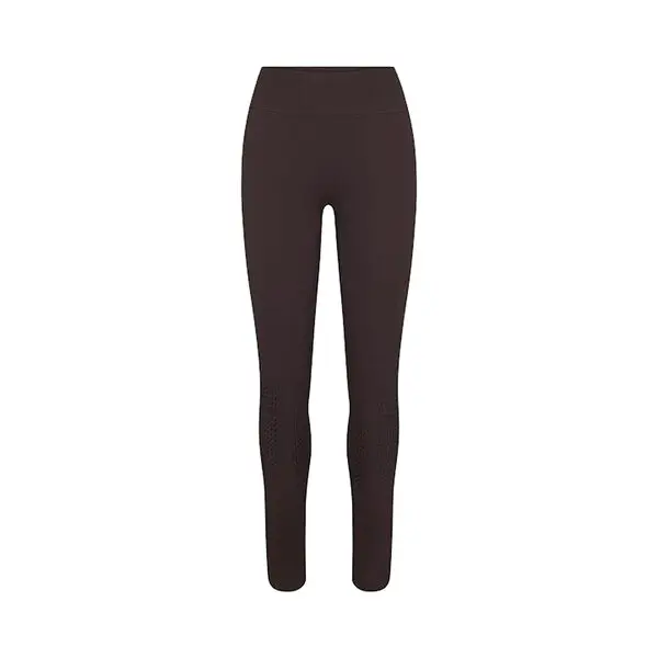 NIKESKIMS Matte High-waisted 26" Knee Grip Leggings 'dark Sepia/dark Sepia/dark Sepia